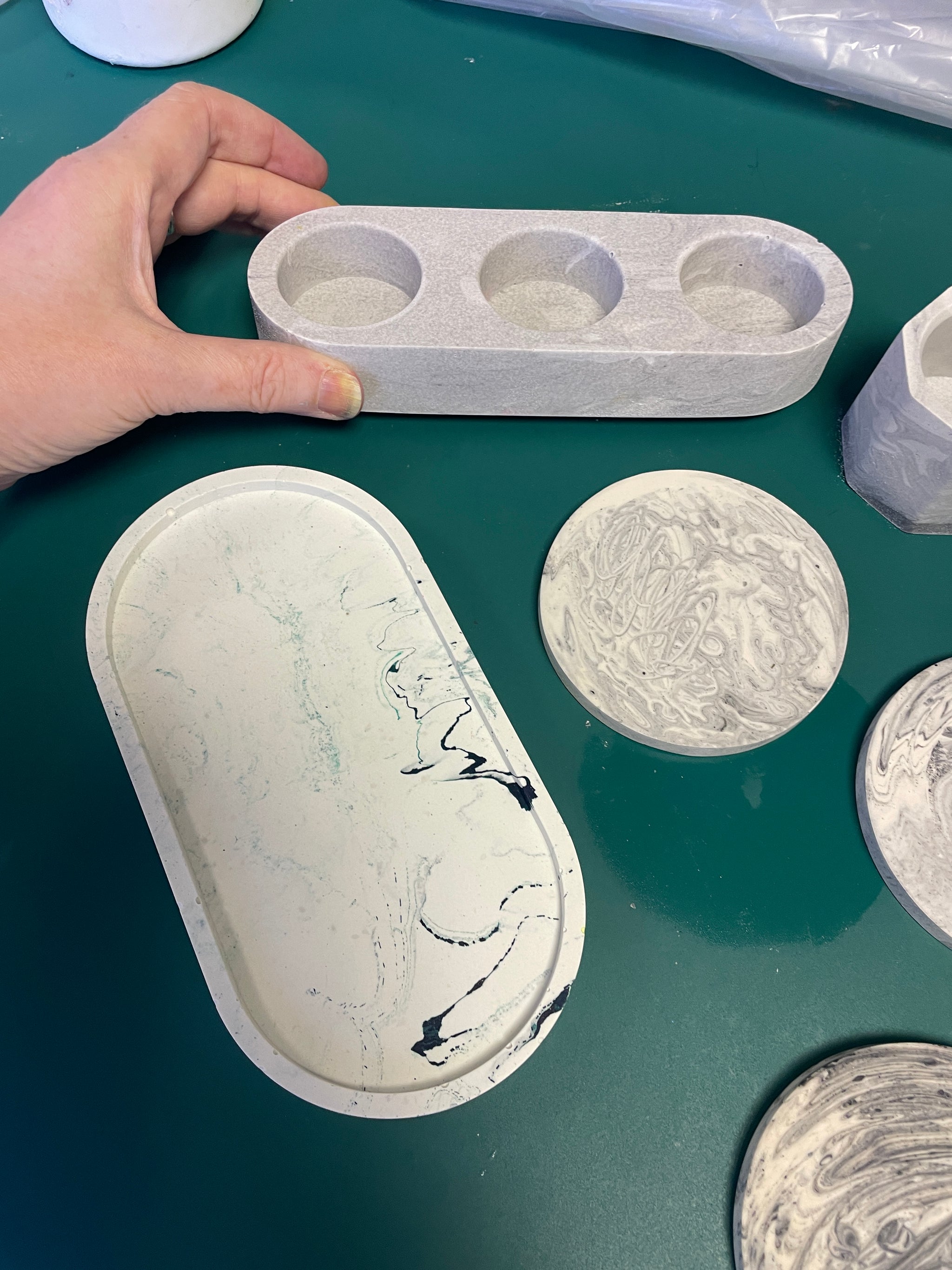 Jesmonite Workshop at Braw Wee Craft Club - Handmade Home Decor
